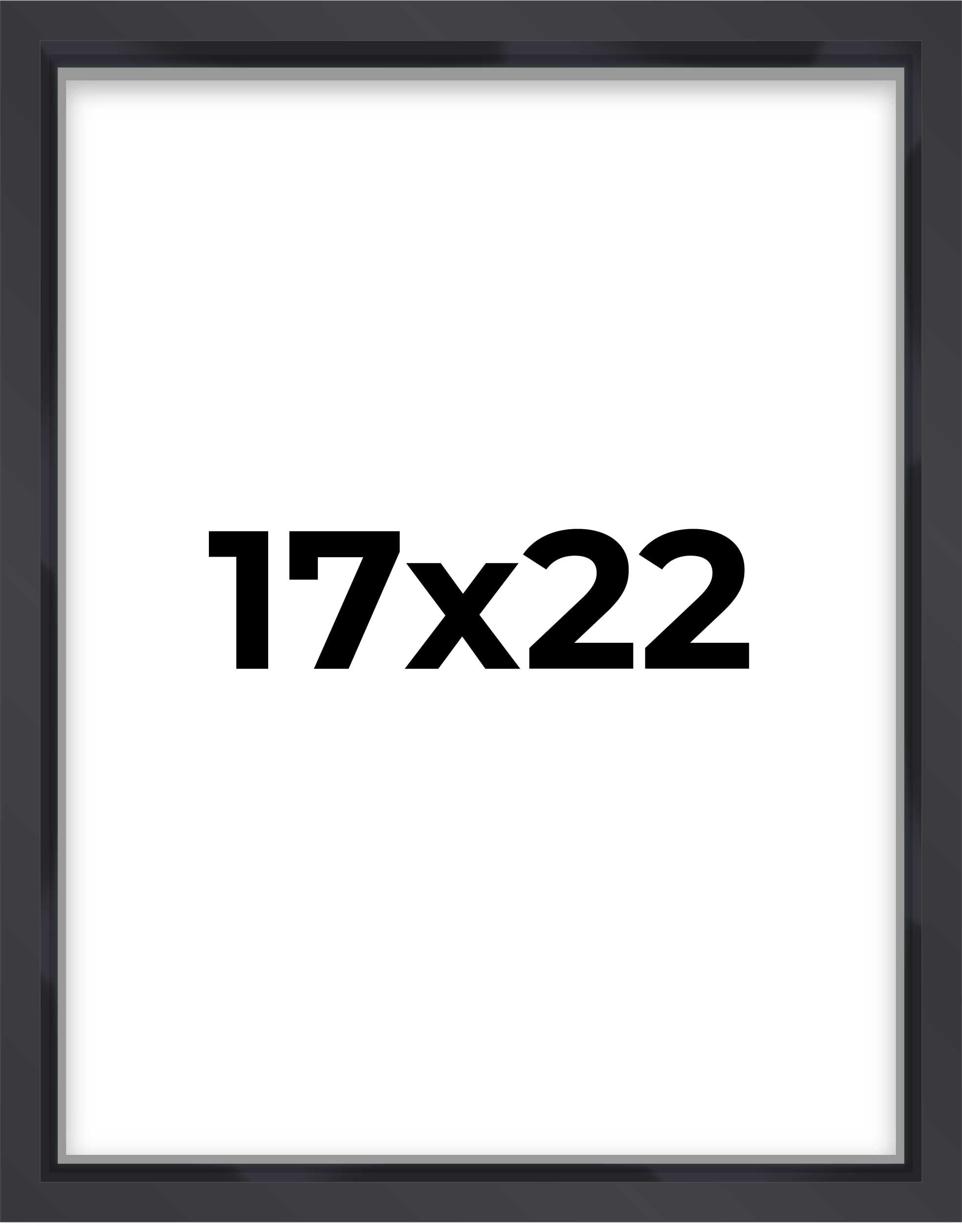 17x22 Black Shadowbox Frame - Interior Size 17x22 by 1 Inches - Made to ...
