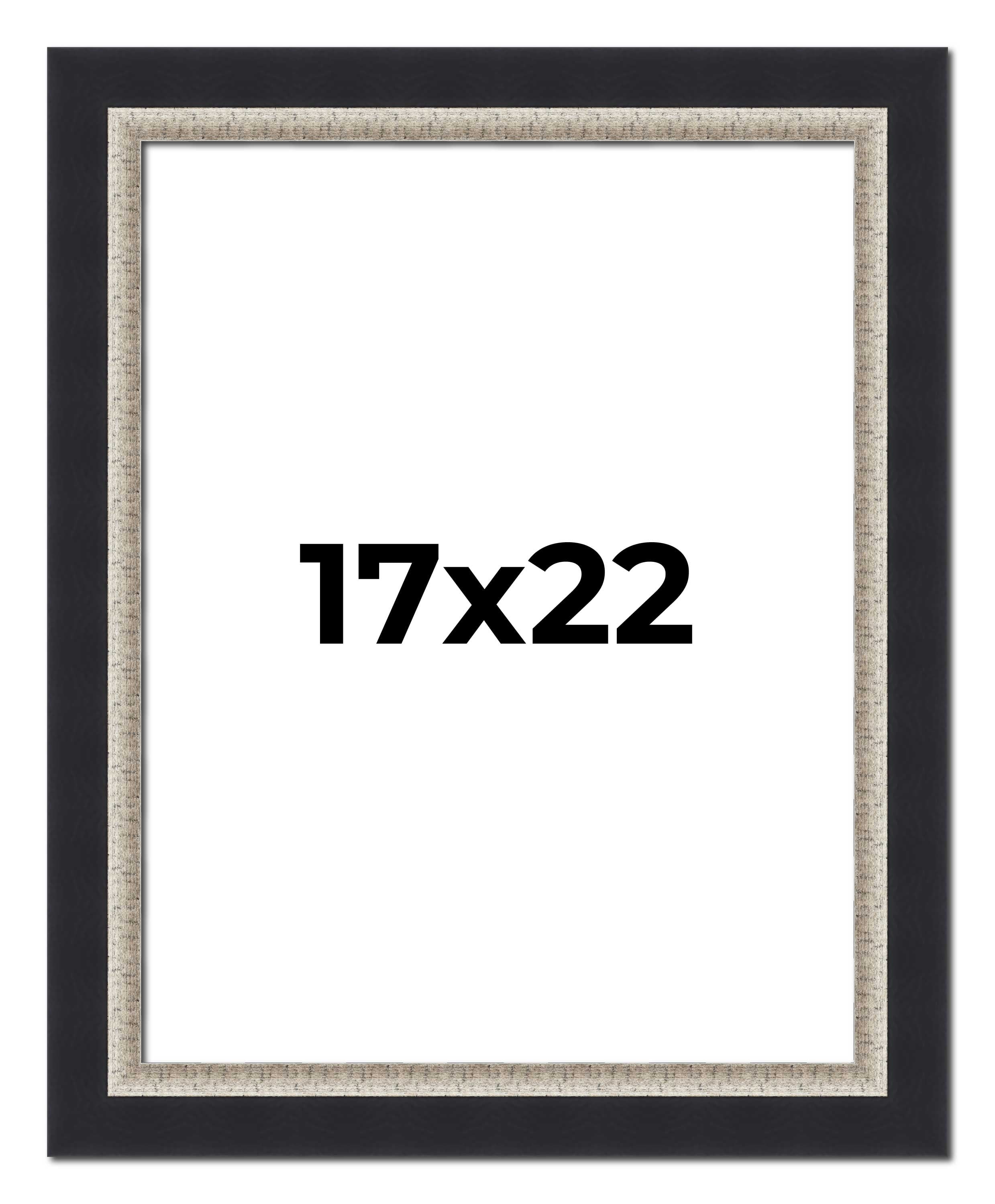 17x22 Frame Black Real Wood Picture Frame Width 2.25 Inches | Interior ...