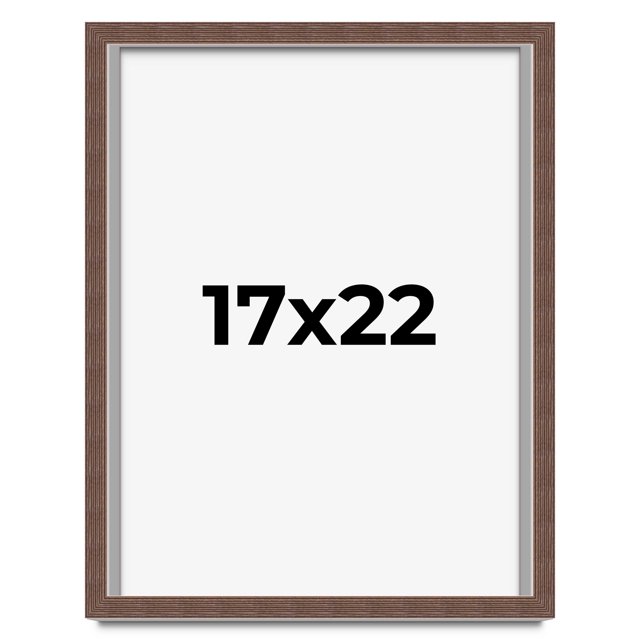17x22 Shadow Box Frame Brown | 1.125 inches Deep Real Wood Rustic ...