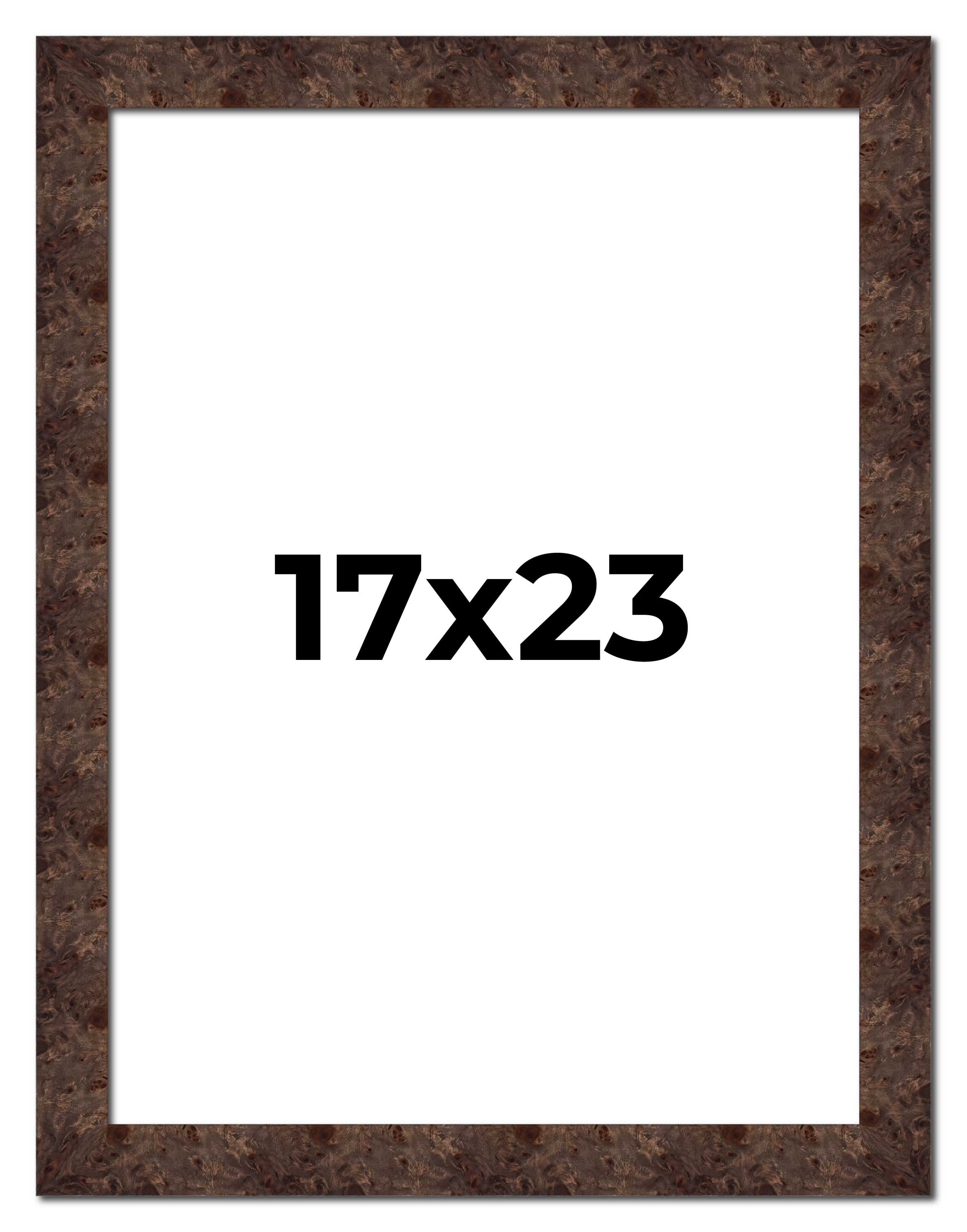 17x23 Frame Brown Burl Real Wood Picture Frame Width 1.625 Inches ...