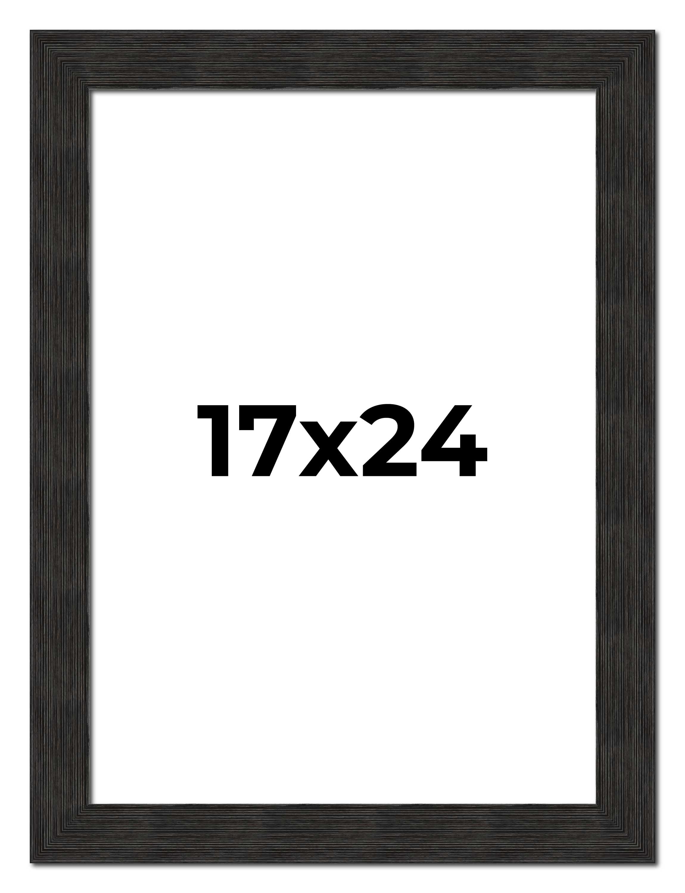17x24 Contemporary Black Picture Frame - UV Acrylic, Foam Board Backing ...
