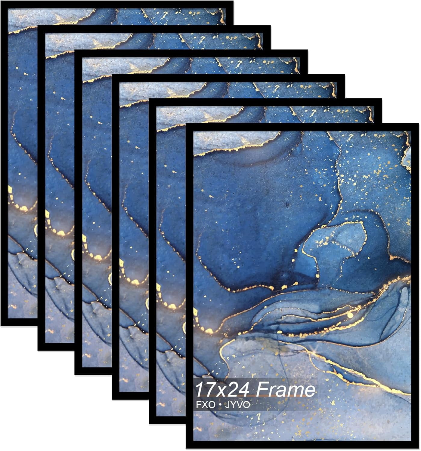 17x24 Picture Frame Set of 6, Black Frame for 17 X 24 Inch Picture ...