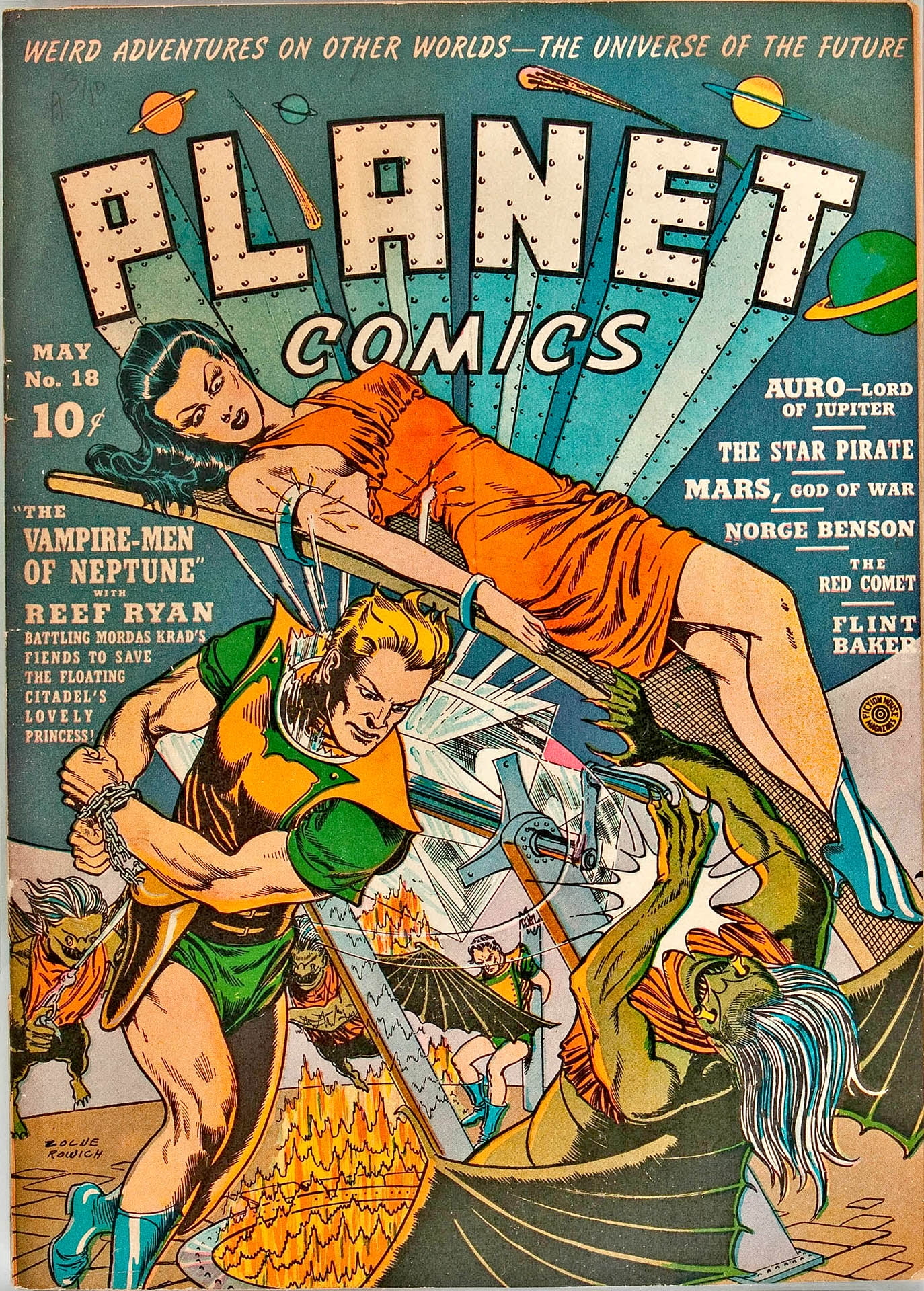 17x24in Coated Paper Planet Comics no.18 Vampire man of Neptune ...
