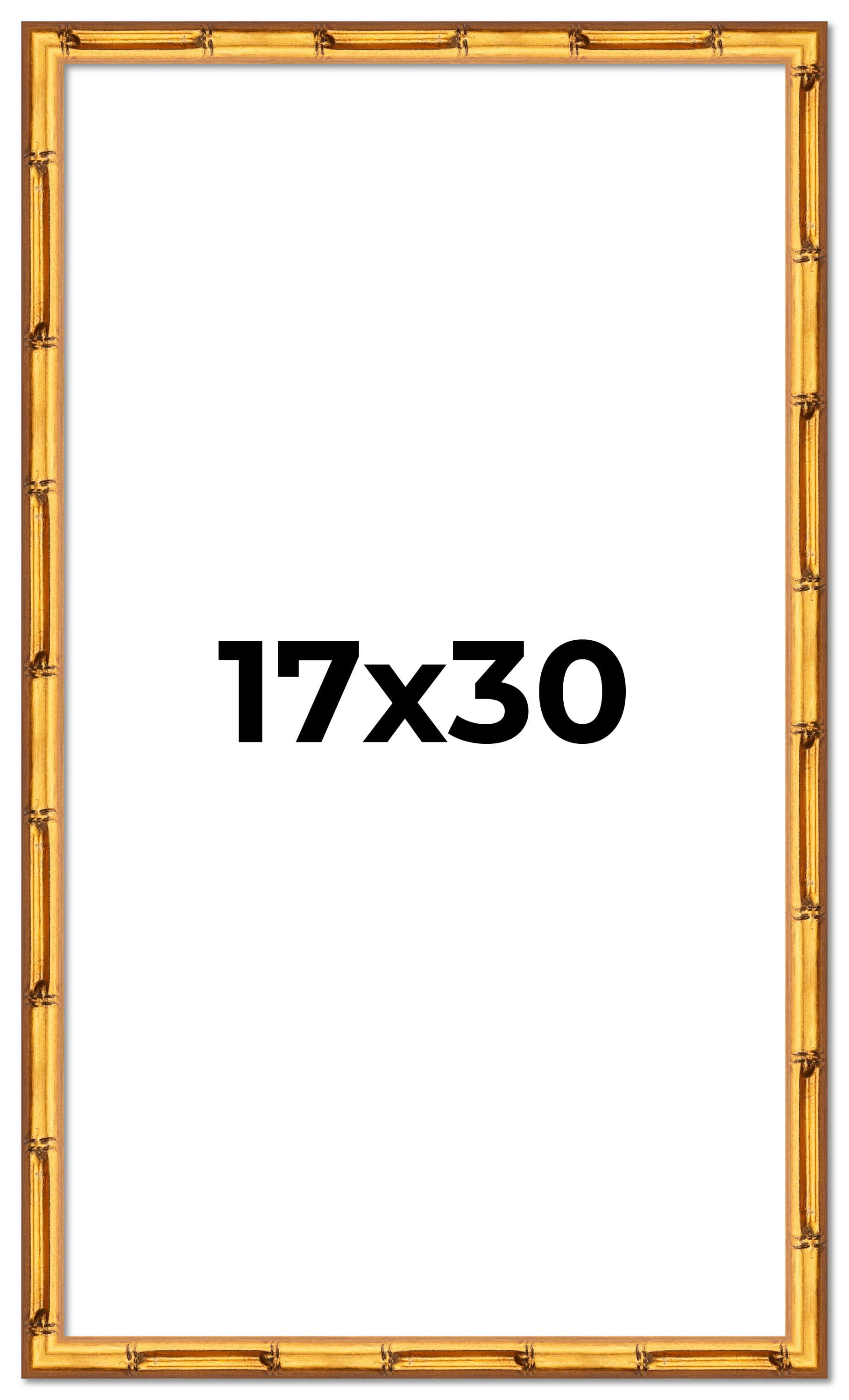 17x30 Frame Gold Bamboo Solid Wood Picture Frame | 1 Inch Moulding ...