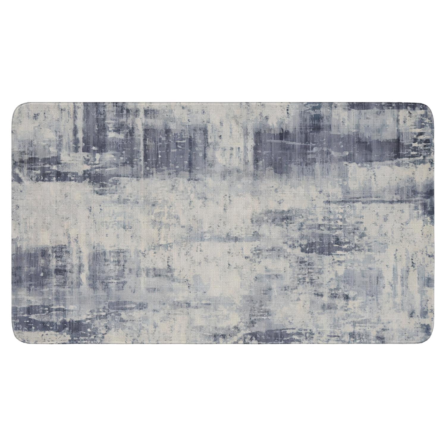 17x30 Inch Ultra-Thin Washable Non-Slip Mat: Modern Abstract Design ...