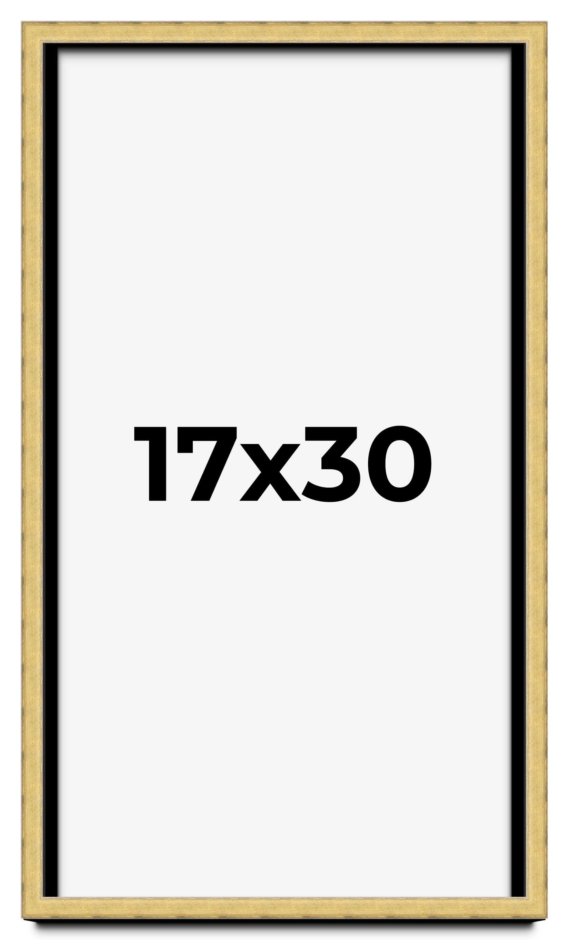 17x30 Shadow Box Frame Gold | 1.375 Inches Deep Real Wood Contemporary ...