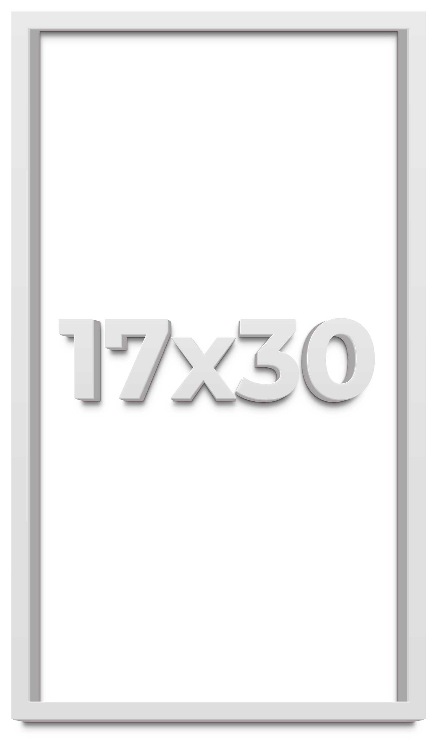 17x30 Shadow Box Frame White | 2 Inches Deep Real Wood Contemporary ...