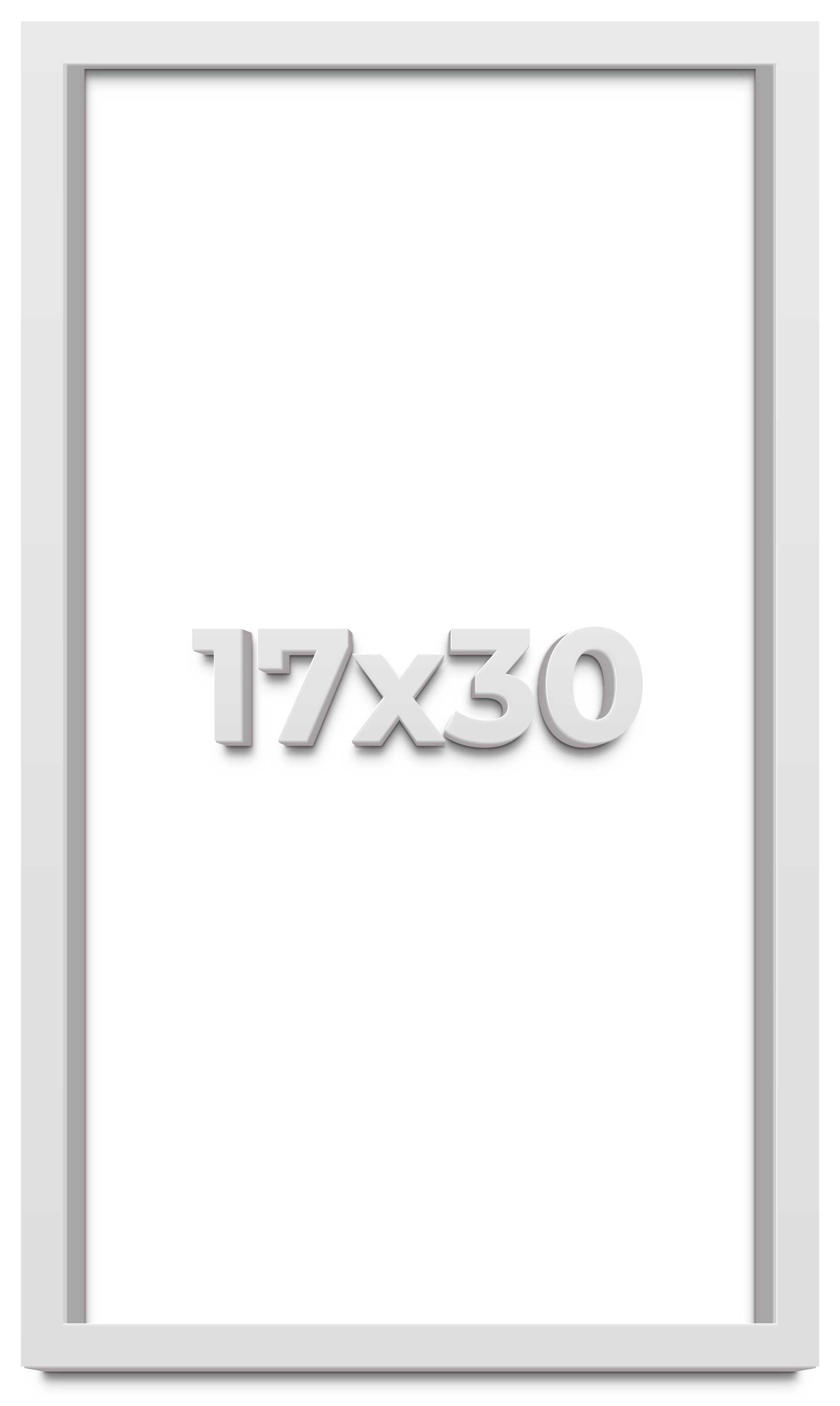 17x30 Shadow Box High Gloss White Display Frame | 1.625 Inches Deep | 1 ...