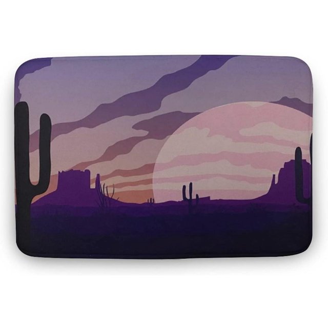 17x30 inch Cactus Desert Moon Decor Cacti Door mat,Cactus Welcome Mat ...