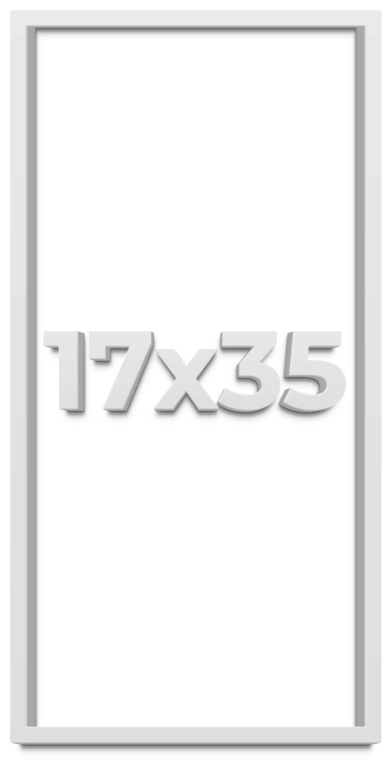 17x35 Shadow Box Frame White | 2 Inches Deep Real Wood Contemporary ...