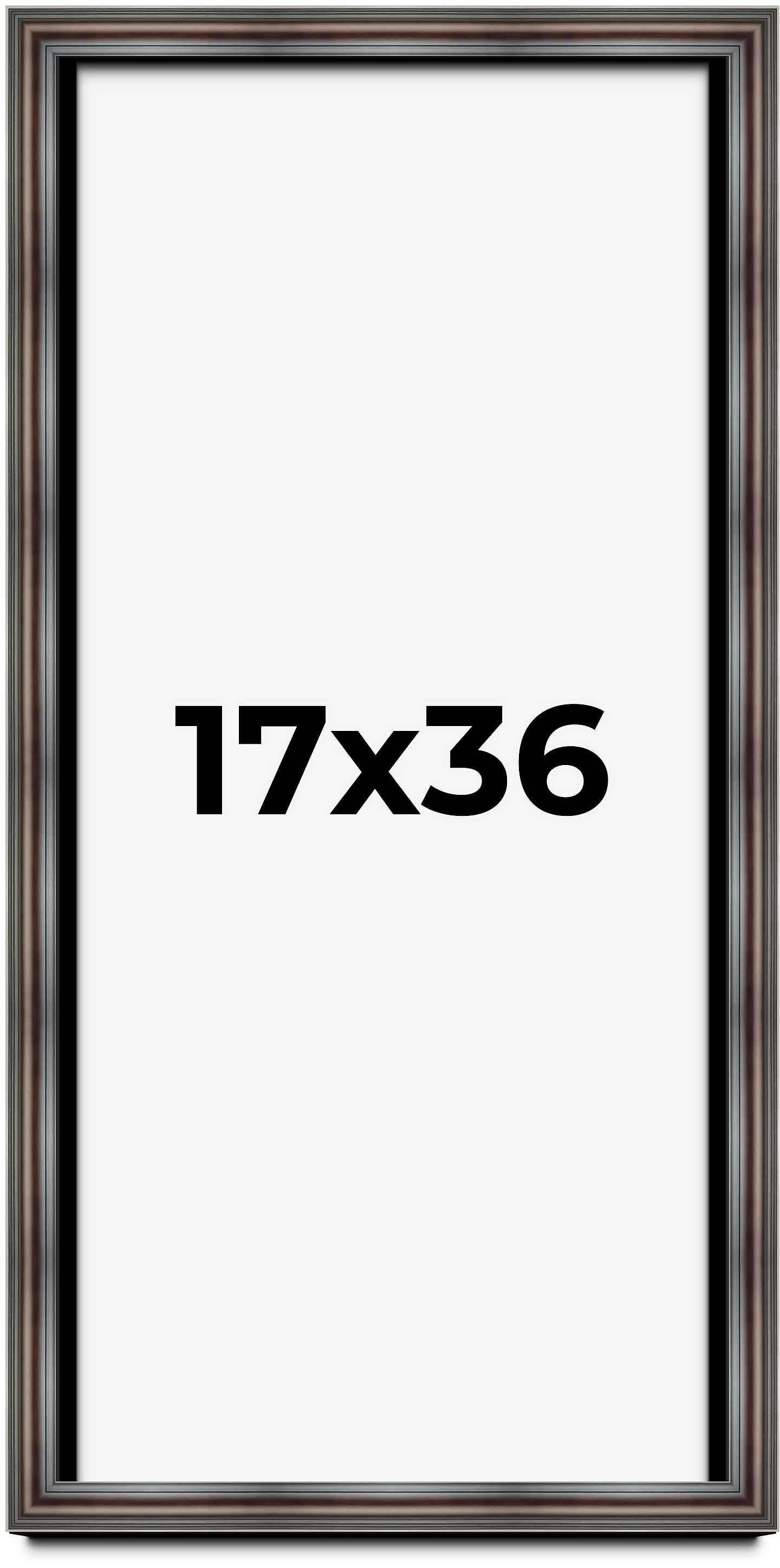 17x36 Shadow Box Frame Brown Cherry | 2.625 Inches Deep Pine Wood ...