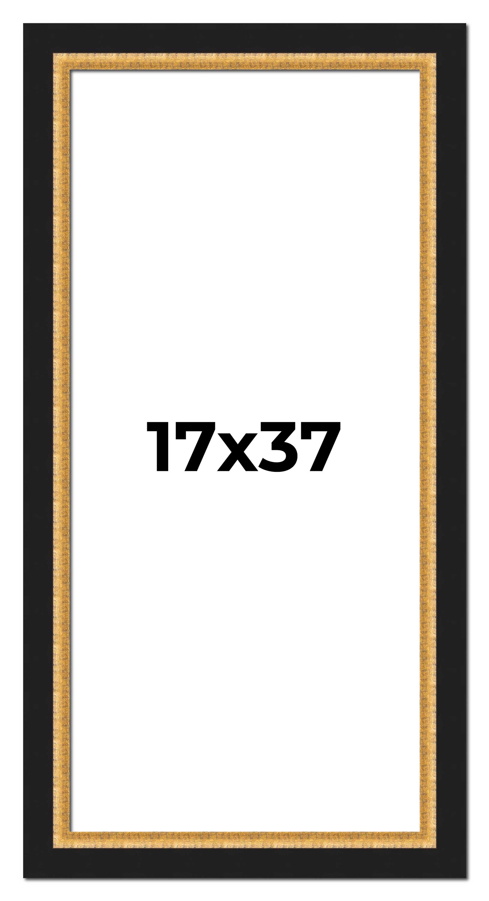 17x37 Frame Gold Real Wood Picture Frame Width 2.25 Inches | Interior ...