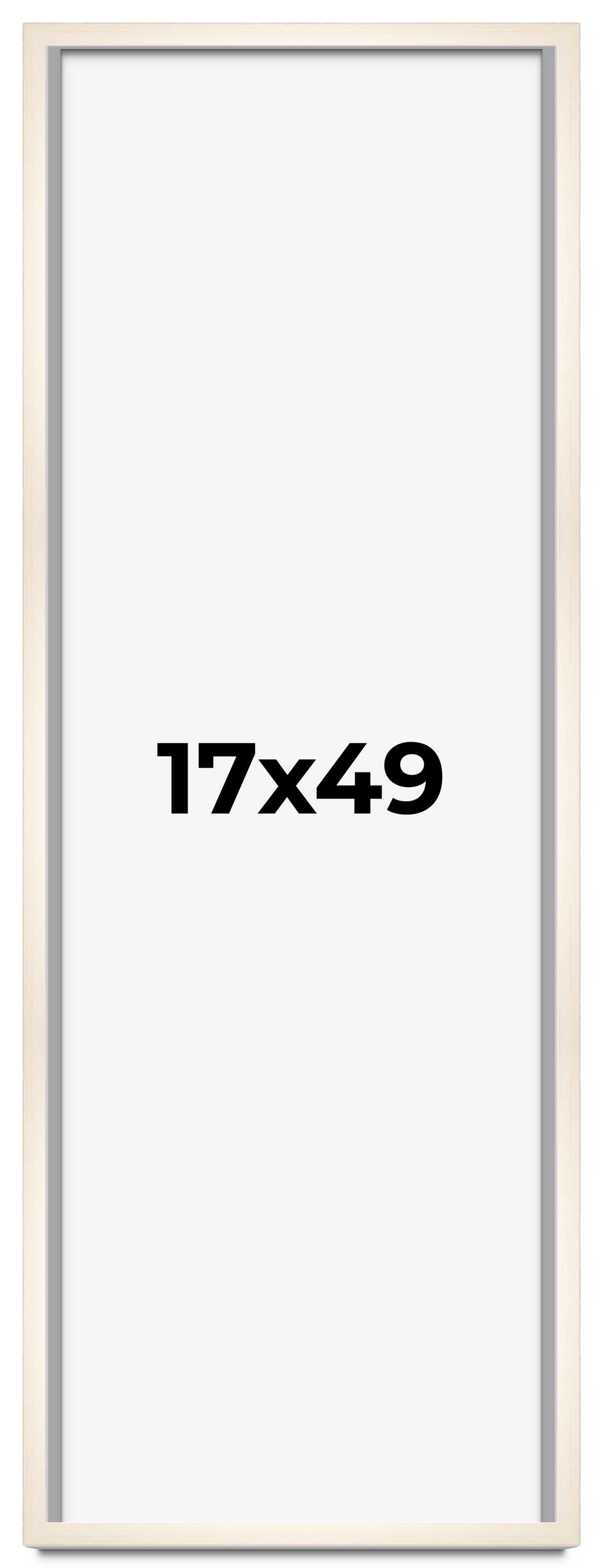 17x49 Frame White Wash Solid Wood Picture Frame | 0.75 Inch Moulding ...