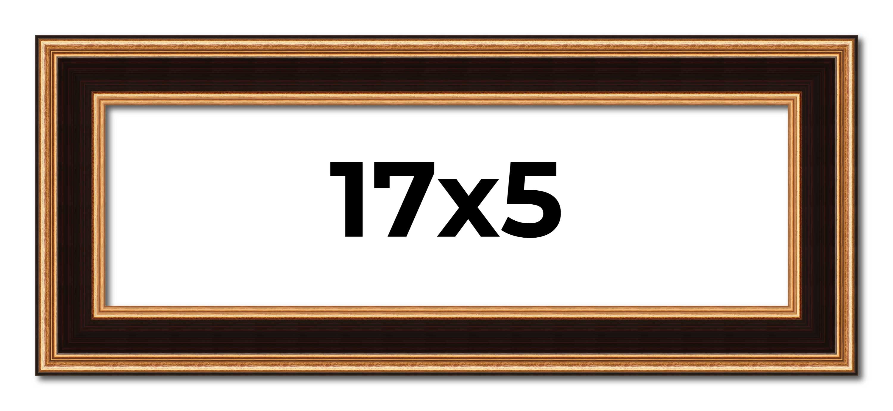 17x5 Frame Gold Brown Plein Air Vintage Solid Wood Picture Frame | 1.75 ...