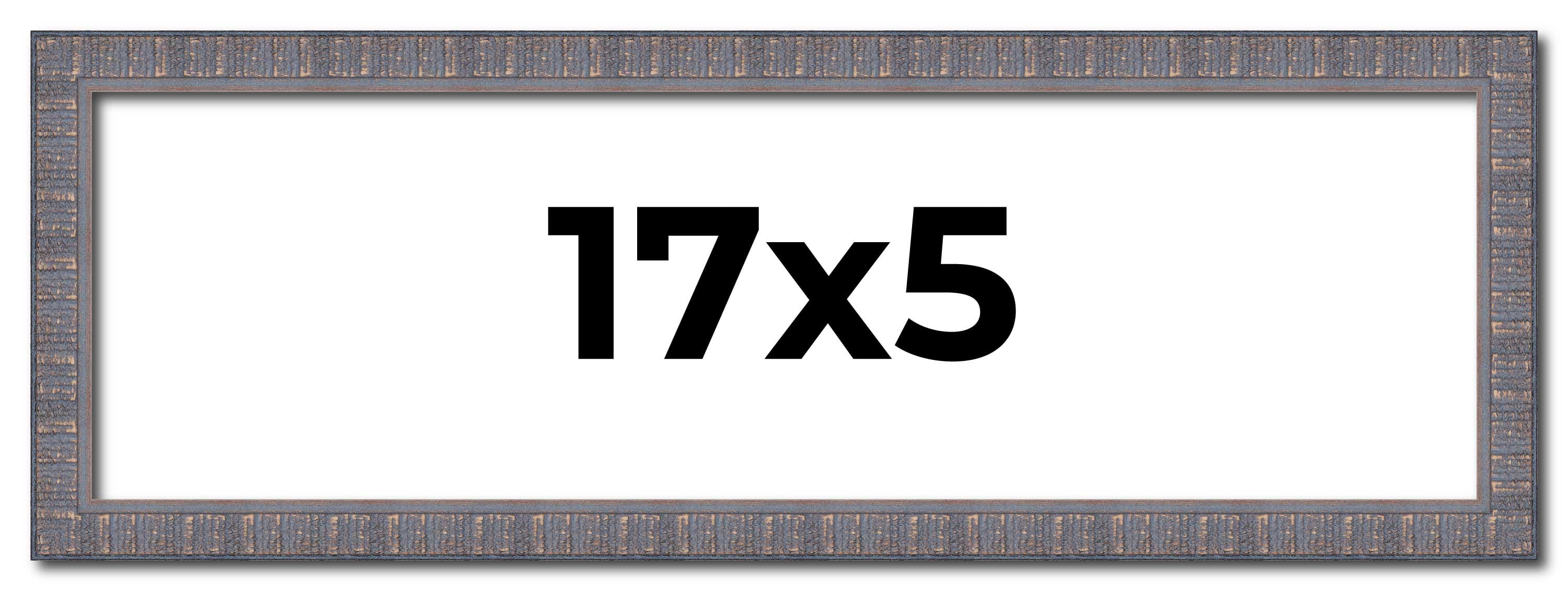 17x5 Frame Slate Blue Distressed Rustic Solid Wood Picture Frame | 0.75 ...