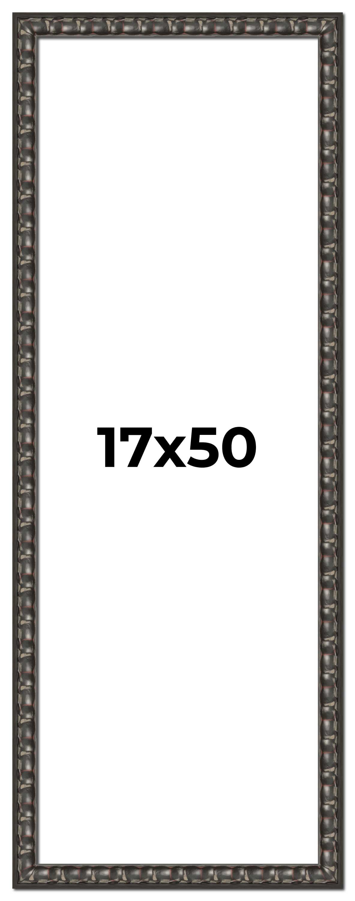 17x50 Frame Black-Brown Medieval Solid Wood Picture Frame | 1.5 Inch ...