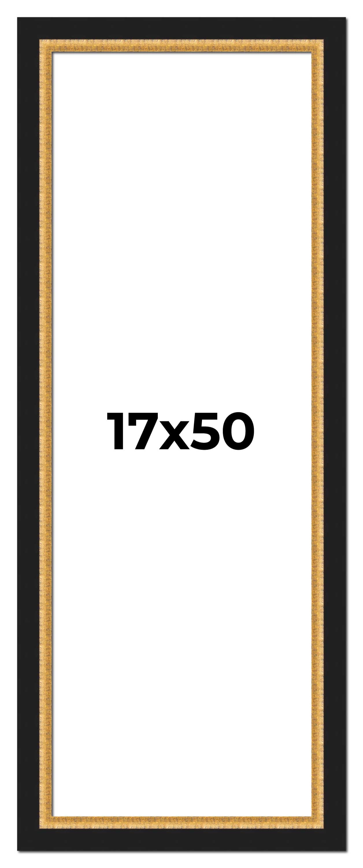 17x50 Frame Gold Real Wood Picture Frame Width 2.25 Inches | Interior ...