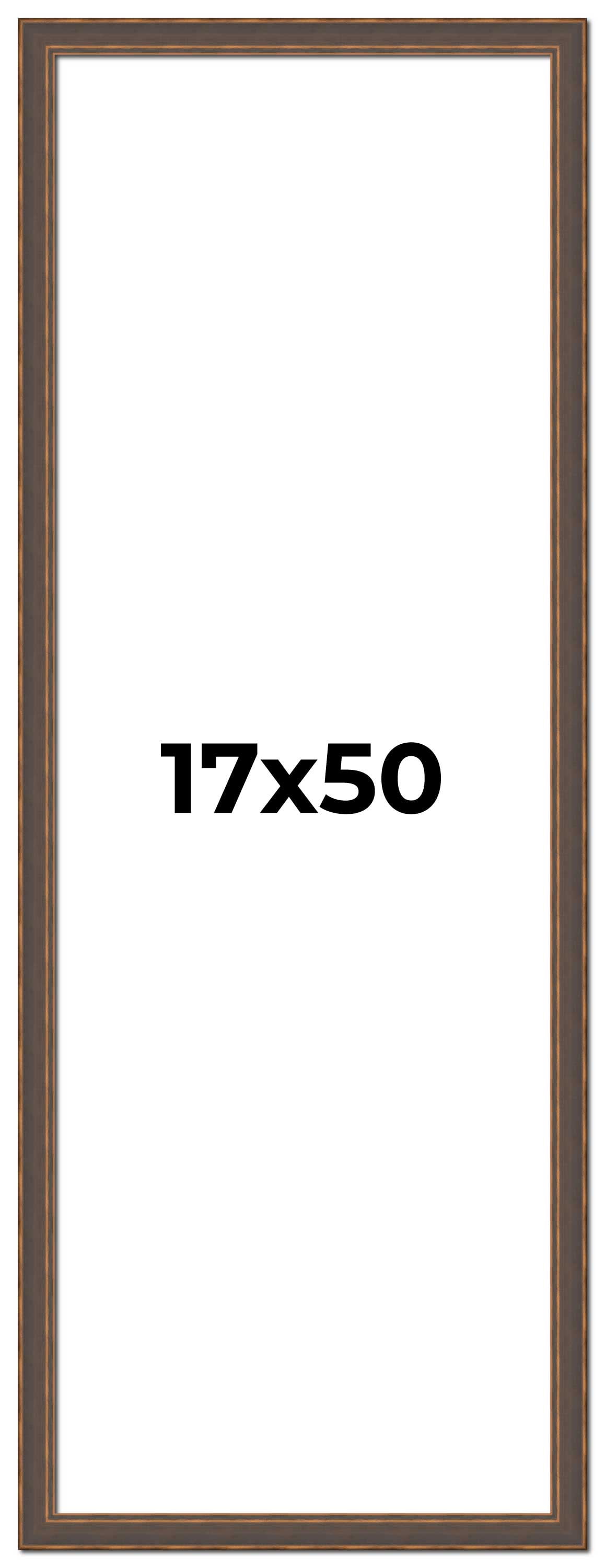 17x50 Frame Golden Caramel Solid Wood Bronze Picture Frame | 1.25 Inch ...