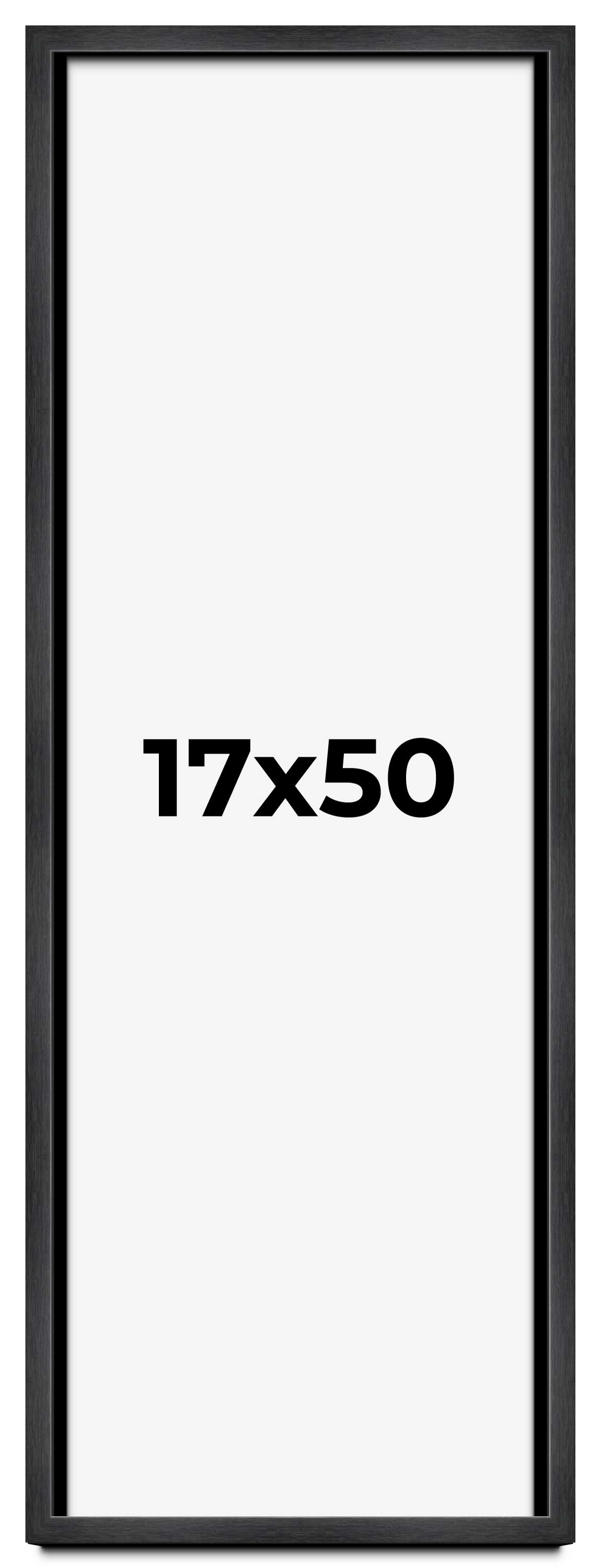 17x50 Shadow Box Frame Grey Charcoal Black | 0.875 Inches Deep | Solid ...