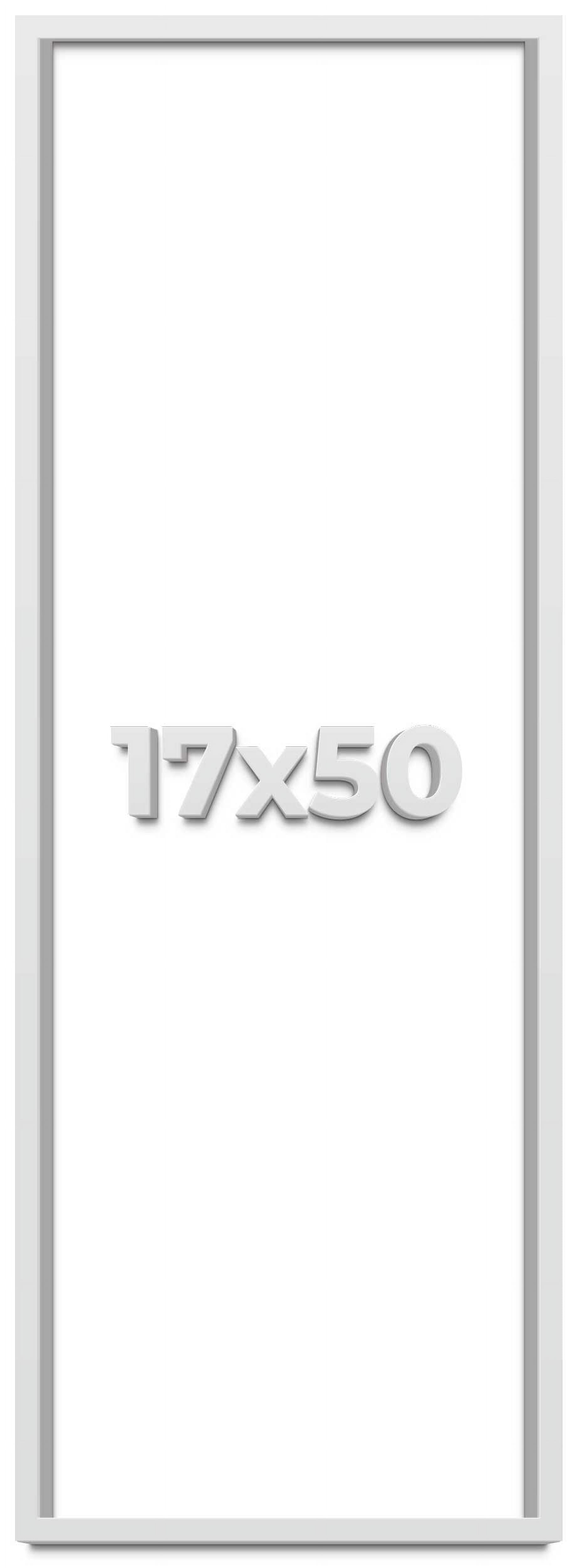 17x50 Shadow Box Frame White | 2 Inches Deep Real Wood Contemporary ...