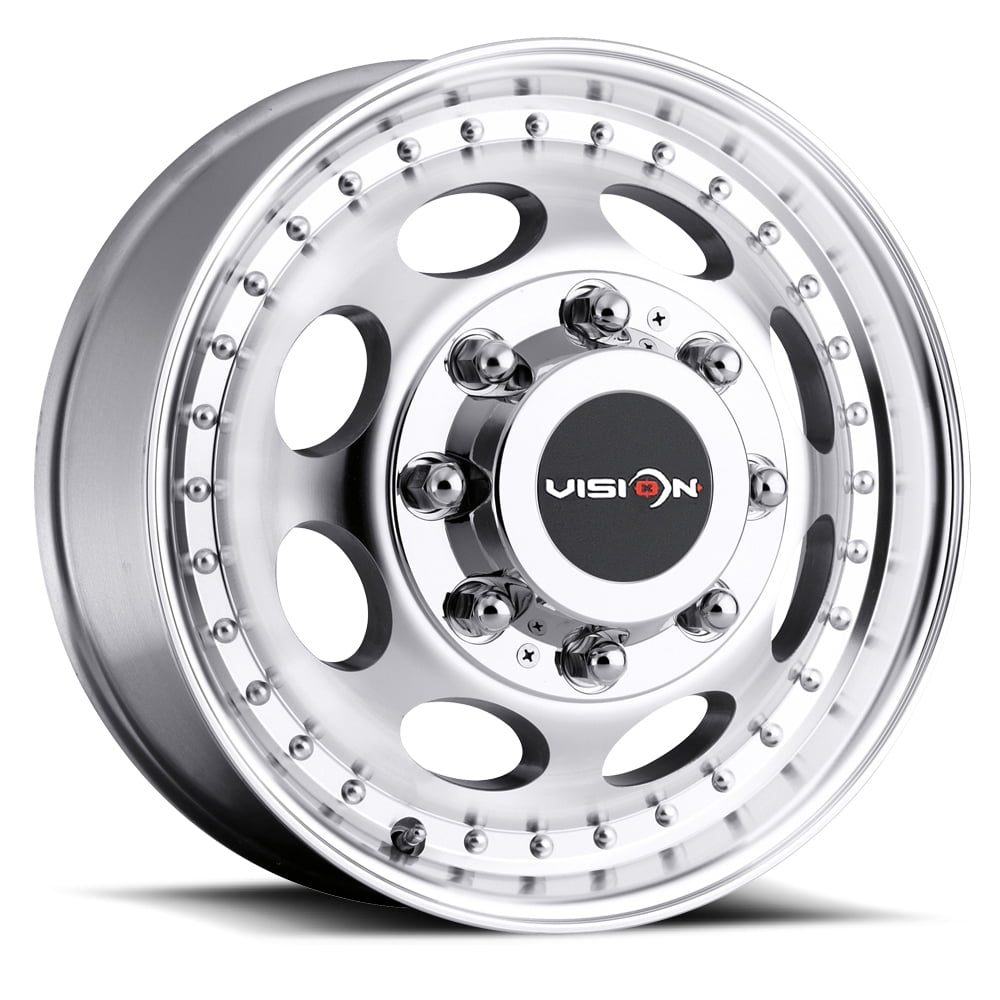 17x6.5 Vision 181 Hauler Machined DUALLY FRONT Wheel 8x200 (121.35mm ...