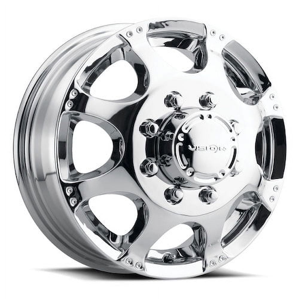 17x6.5 Vision 715 Crazy Eightz Chrome DUALLY FRONT Wheel 8x170 (121 ...