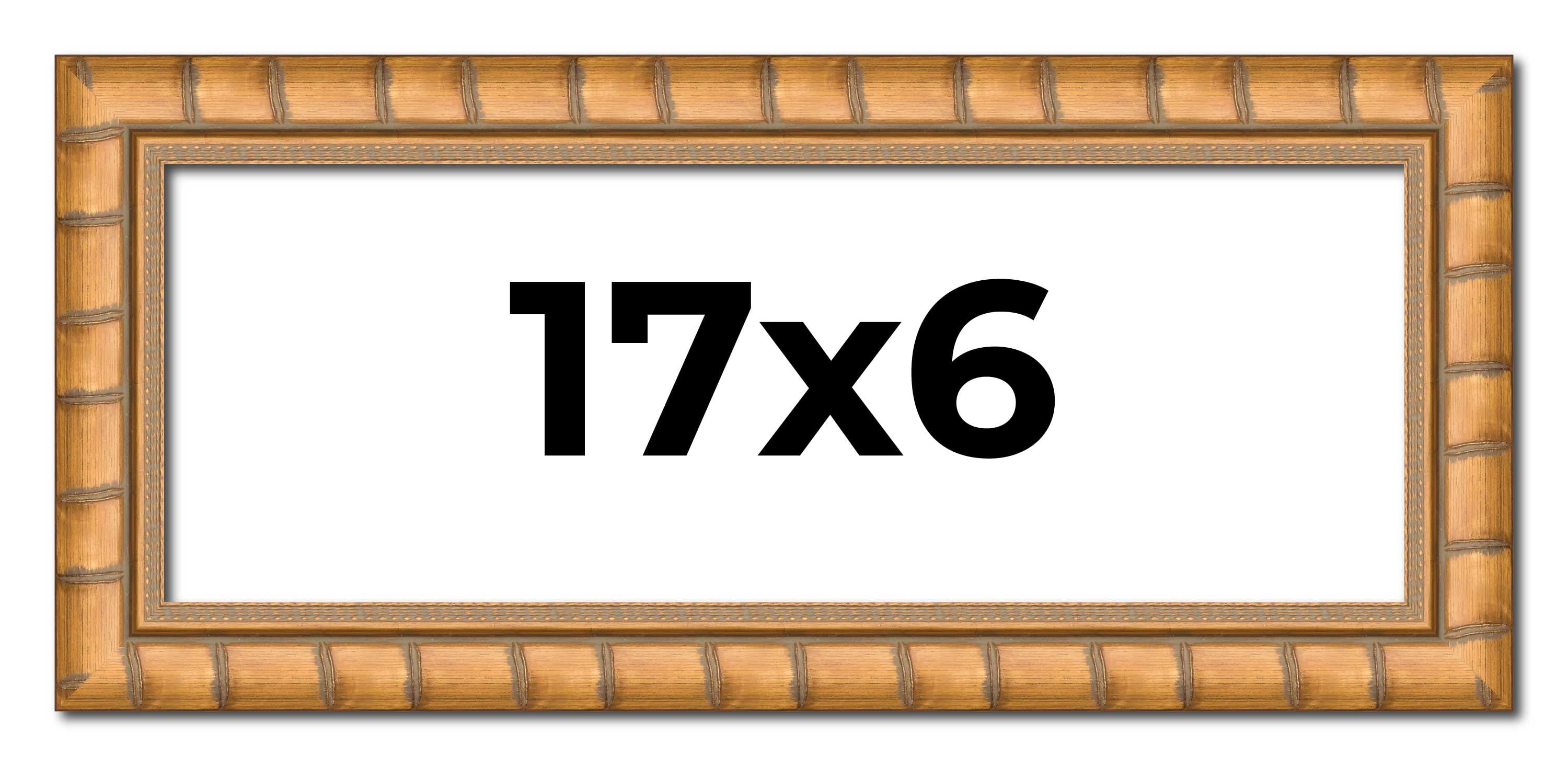 17x6 Frame Gold Real Wood Picture Frame Width 1.5 inches | Interior ...