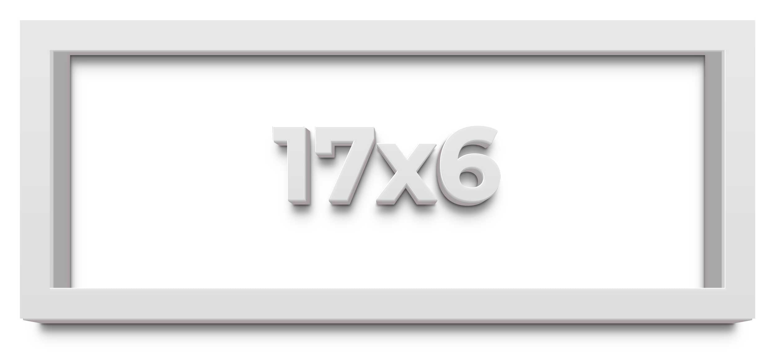 17x6 Shadow Box Frame White | 1 Inches Deep Real Wood Contemporary ...