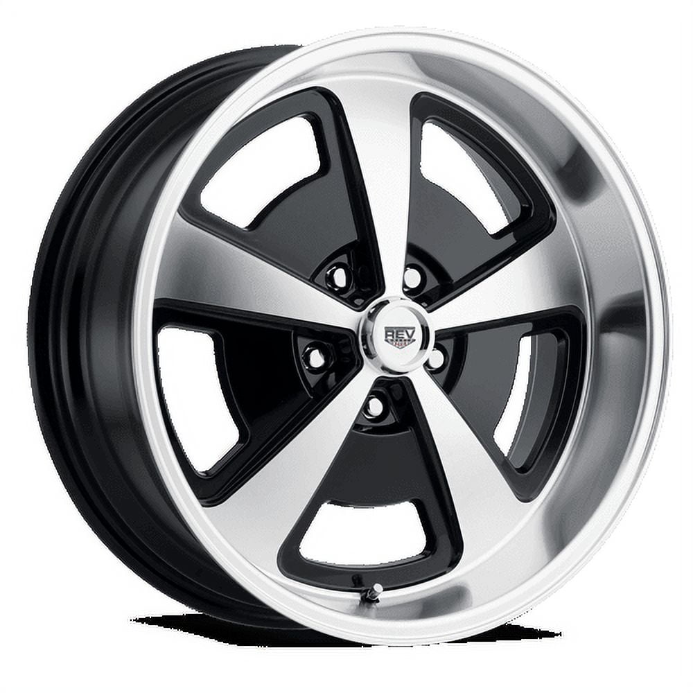 17x7 Rev 109 Classic Gloss Black Machined Wheel 5x4.5 (0mm) - Walmart.com