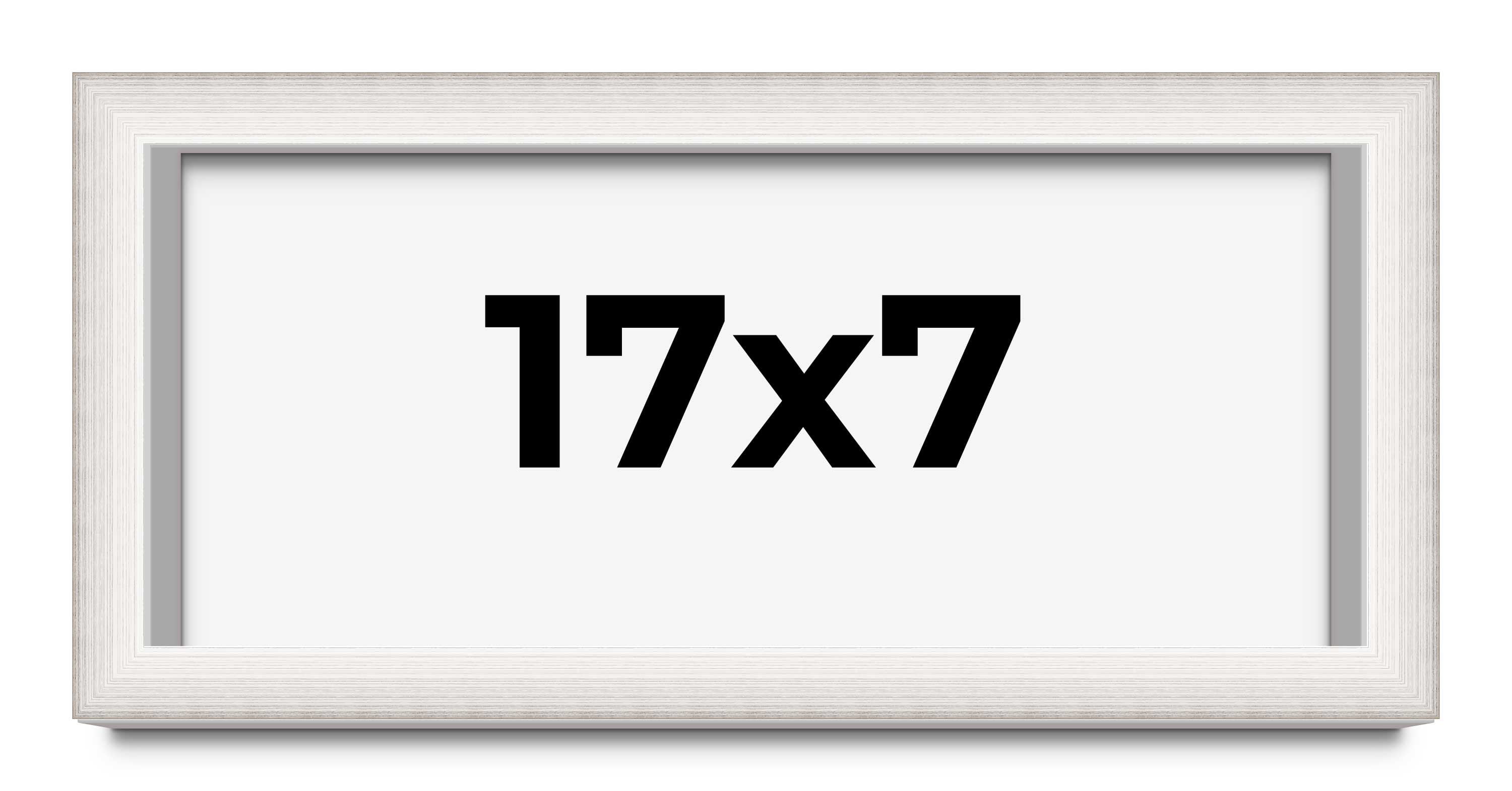 17x7 Shadow Box Silver Brushed Striped Display Frame | 1.625 Inches ...