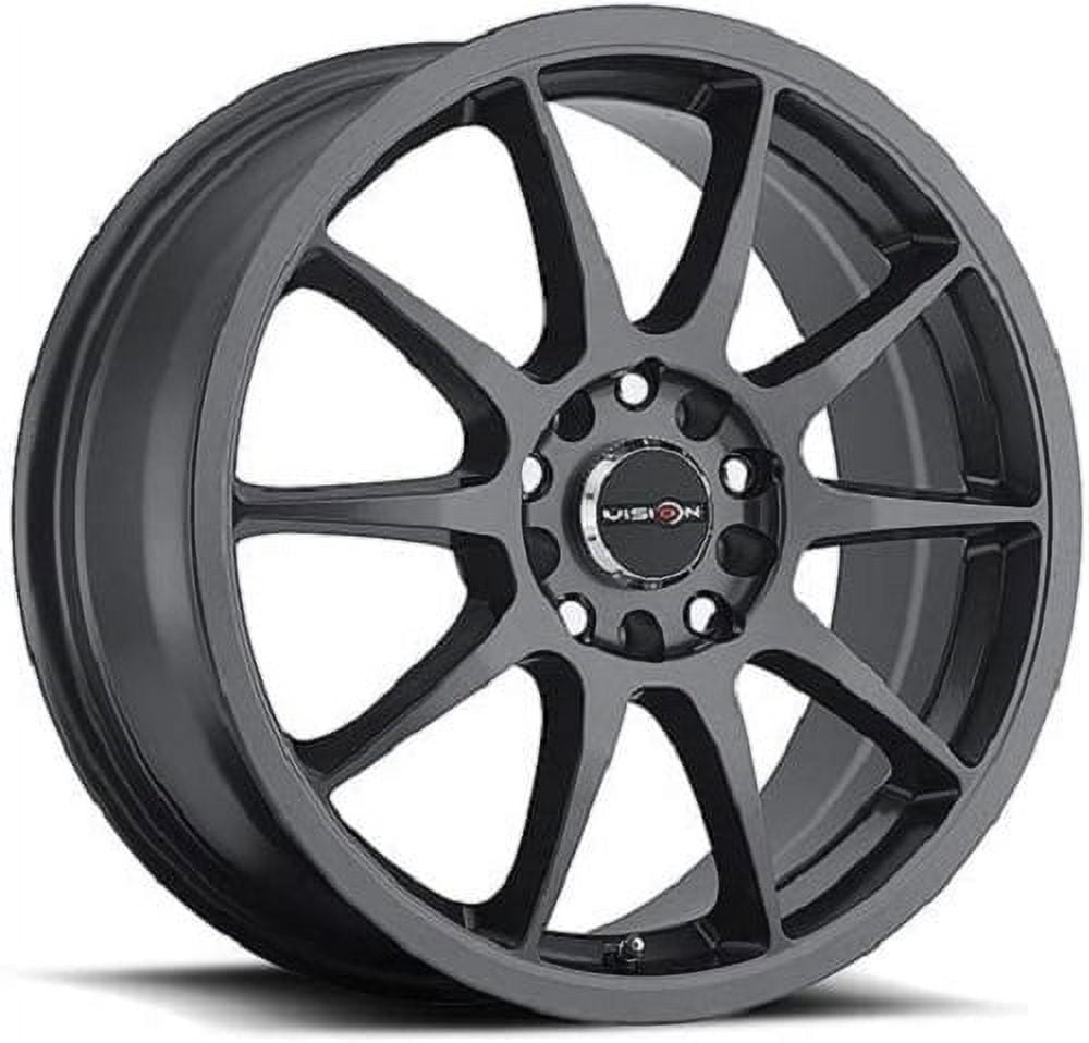 17x7 Vision 425 Bane Gunmetal Wheel 4x100/4x4.5 (42mm) - Walmart.com