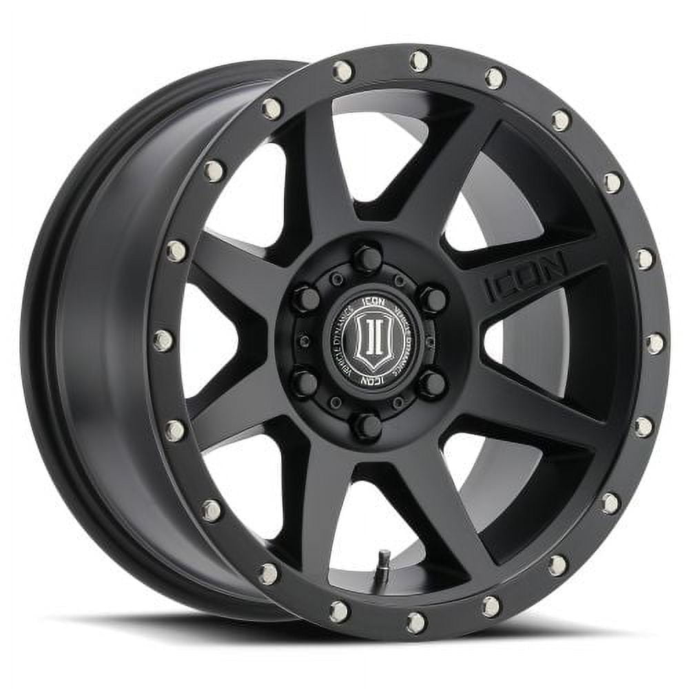 17x8.5 Icon Alloys Rebound Satin Black Wheel 6x5.5 (25mm) Fits select ...