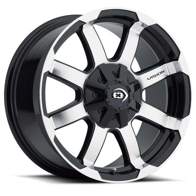 17x8.5 Vision Off-Road 413 Valor Black Machined Wheel 8x170 (0mm ...