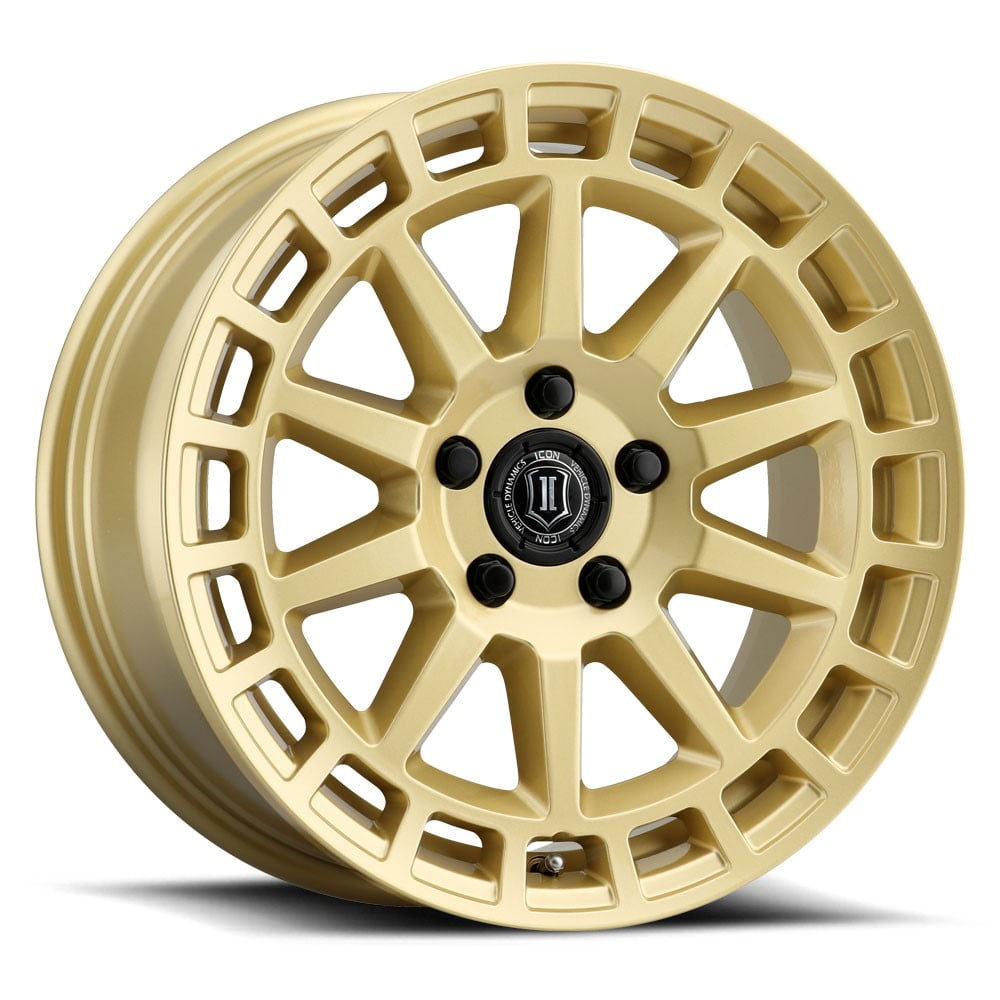 Icon Alloys Journey 17x8 Gloss Gold Rim, 5x4.5 (38mm), Fits: TOYOTA ...