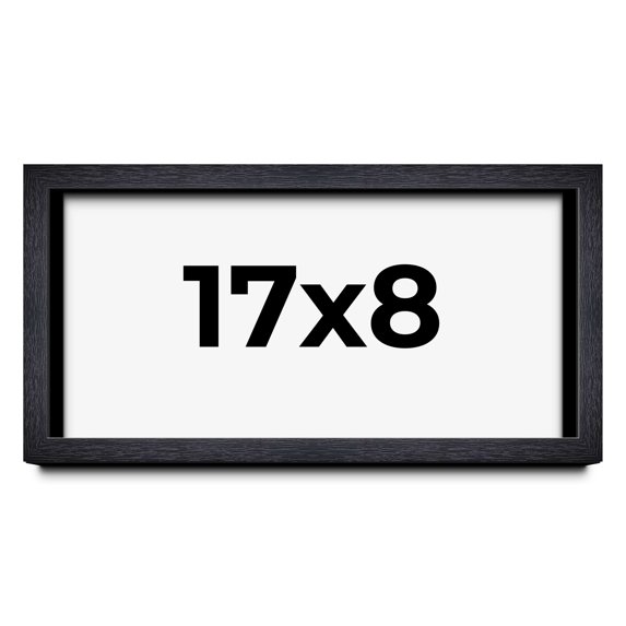 17x8 Shadow Box Frame Black | 1 Inches Deep Real Wood Farmhouse ...