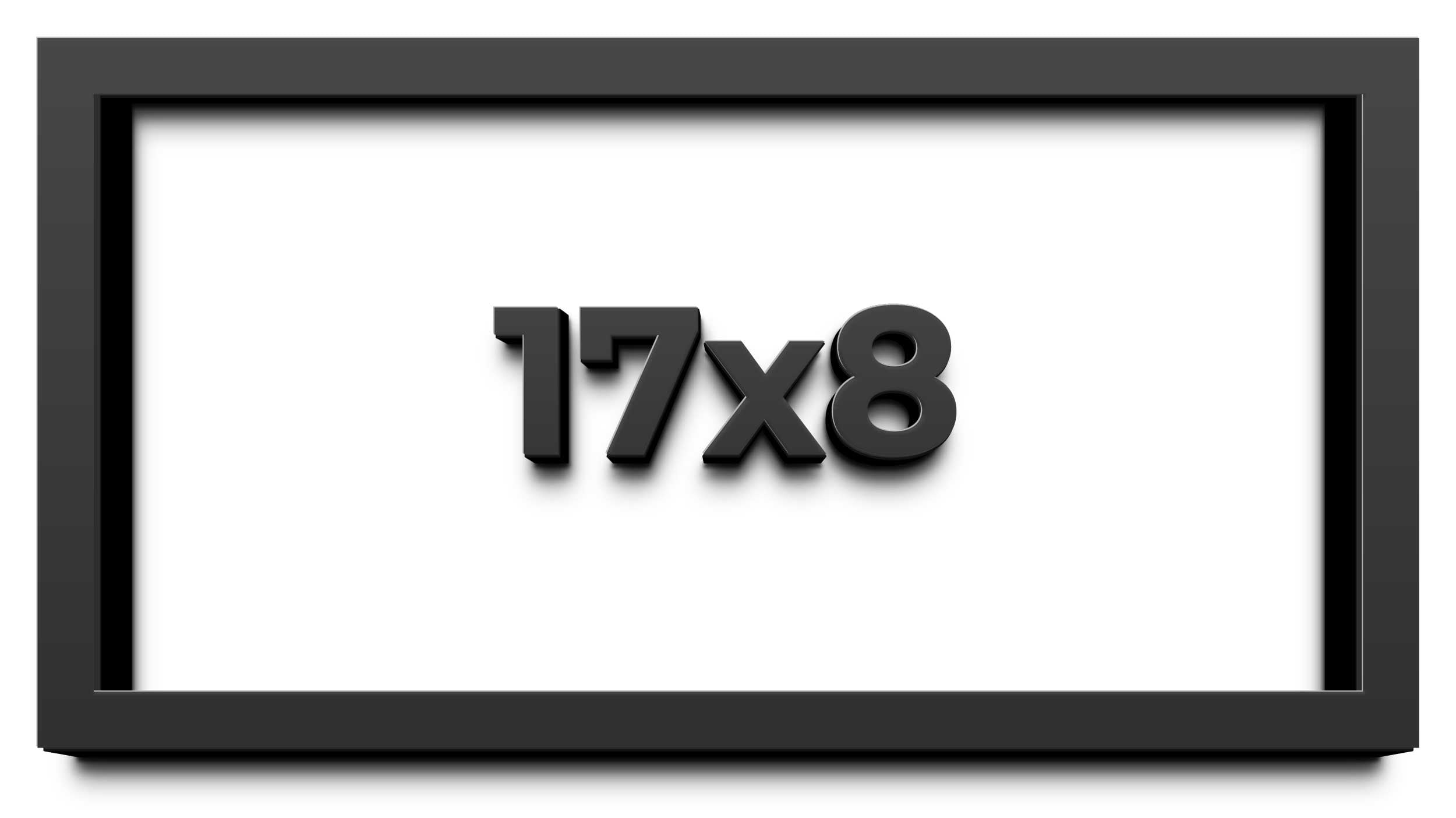 17x8 Shadow Box Frame Black | 1 inches Deep Real Wood Contemporary ...