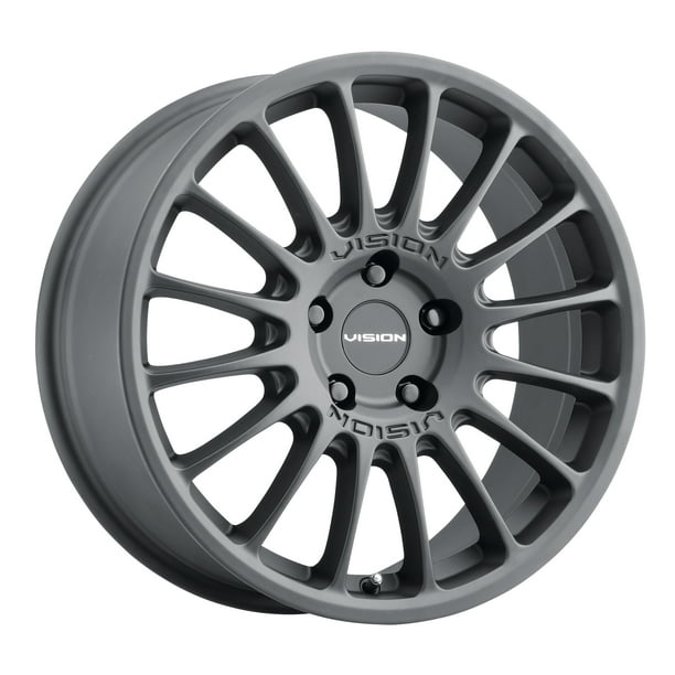 17x8 Vision 477 Monaco Satin Black Wheel 5x115 (38mm) - Walmart ...
