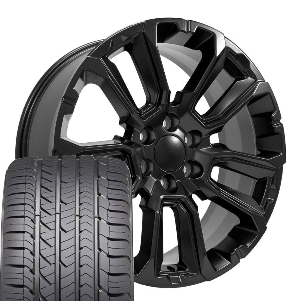 17x9.5 Wheel Fits Corvette, Camaro - C6 Z06 Style Black Rim w/Mach'd ...