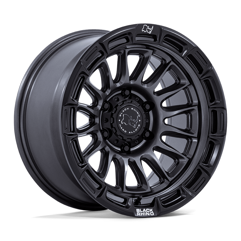 17x9 Black Rhino BR025 Rival Matte Gunmetal W/ Matte Black Lip Wheel ...