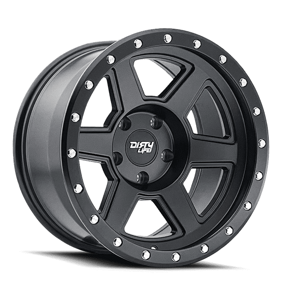 17x9 Dirty Life 9315 Compound Matte Black Wheel 5x5 (-12mm) - Walmart.com