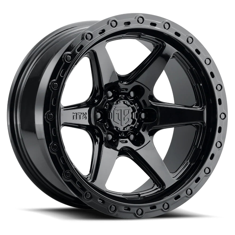 17x9 MTX X300GB Spitfire 6 Gloss Black Wheel 6x5.5 (-12mm) - Walmart.com