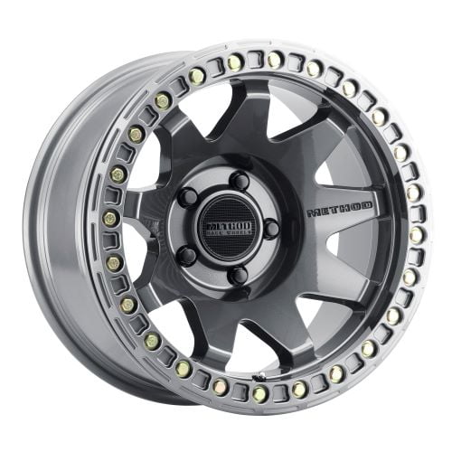 17x9 Method MR108 Gloss Titanium BEADLOCK Wheel 5x5 (-44mm) Fits select ...