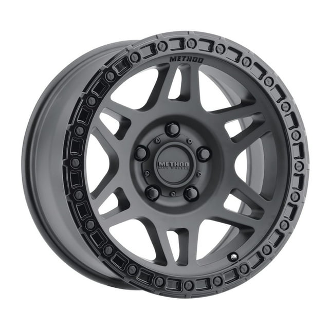 17x9 Method MR312 Matte Black W/ Gloss Black Lip Wheel 5x5 (-12mm) Fits ...