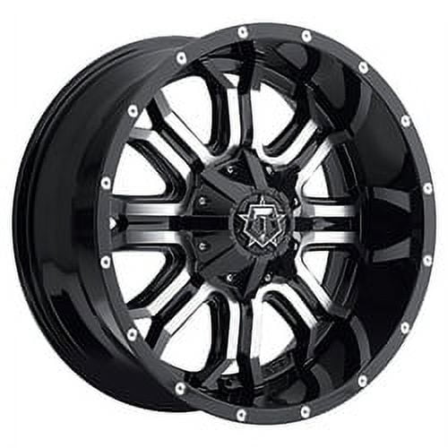 17x9 TIS 535MB Gloss Black Machined Face Wheel 5x4.5/5x5 (-12mm ...