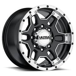 17x9 Ultra 178B Mongoose Gloss Black with Diamond Cut Wheel 8x6.5 (1mm ...