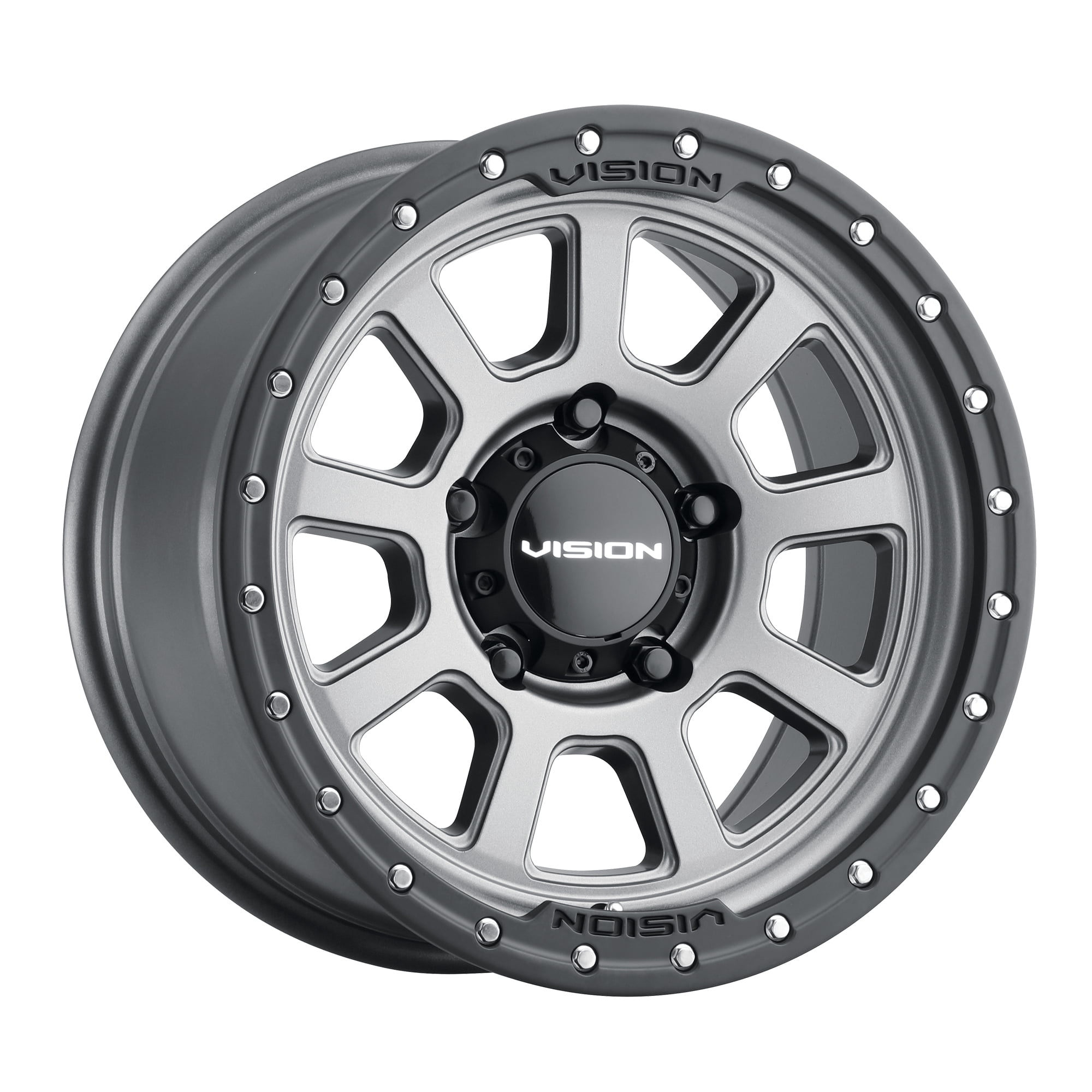 17x9 Vision 350 Ojos Satin Grey Wheel 5x5 (-12mm) - Walmart.com