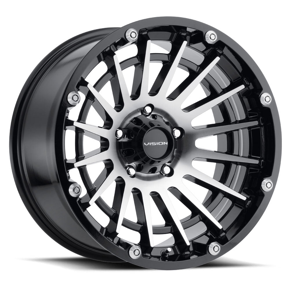 17x9 Vision Off-Road 417 Creep Black Machined Wheel 6x5.5 (12mm ...