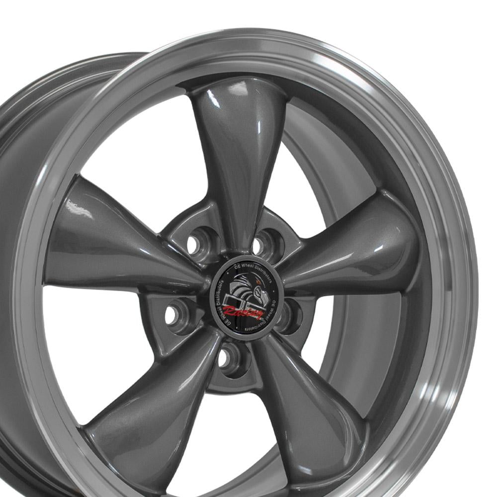 17x9 Wheels Fit Ford® Mustang® - Bullitt Style Rims - Anthracite Mach'd ...