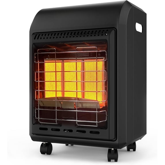 18,000 BTU Heater with ODS & Tip-over Protection, 3-Setting LP Gas ...