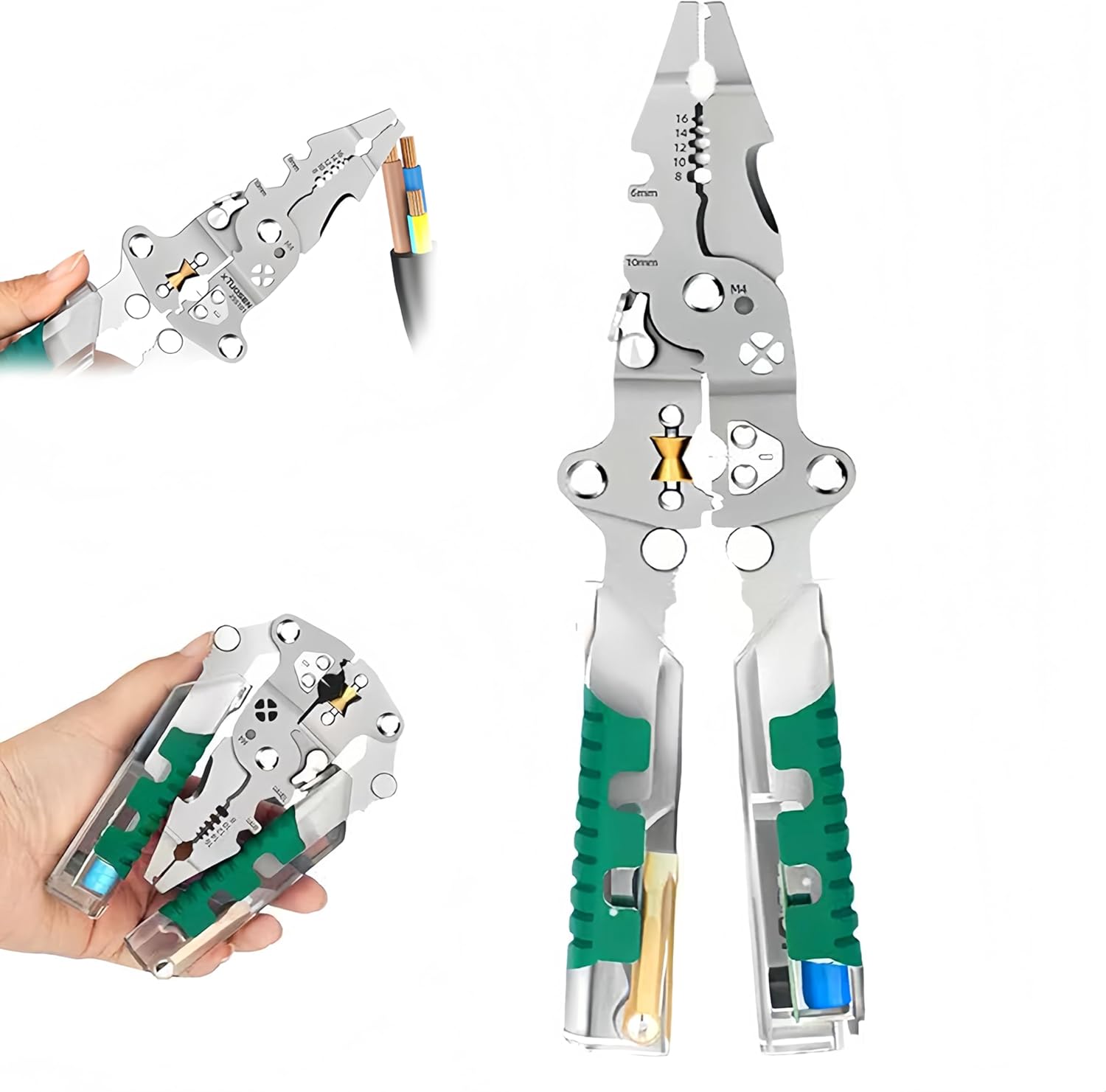 18 In 1 Foldable Wire Stripper, 2025 Multifunctional Wire Stripping ...